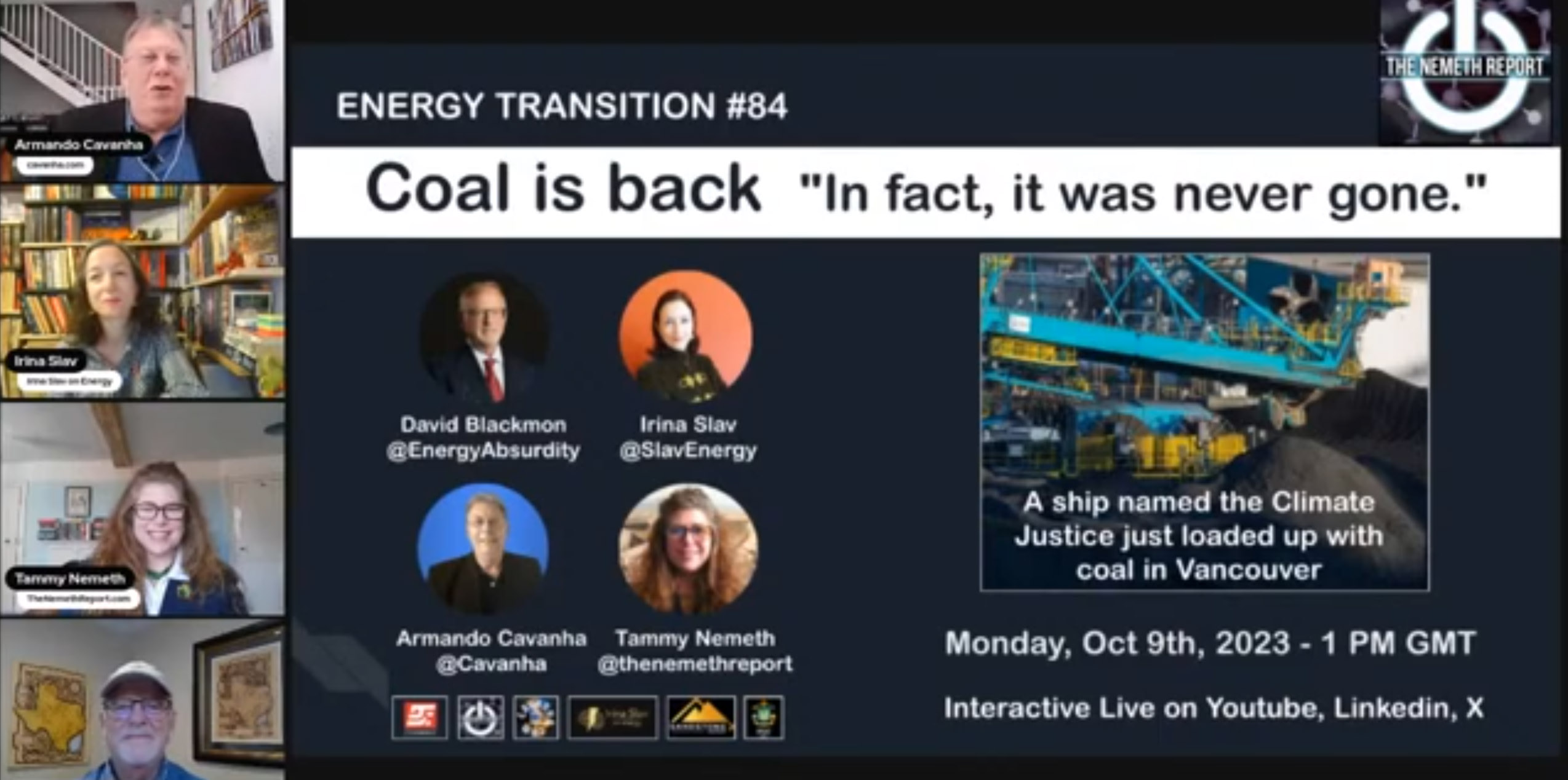 Energy Transition Podcast Ep. 84: Coal is back. “In fact, it was never ...